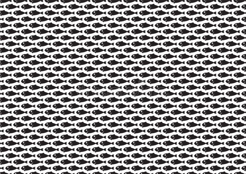 Graphic Fish Repeated Pattern Stock Vector - Illustration of modern ...
