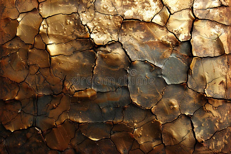 Graphic a Flat Texture of an Aged, Cracked Copper Plate with Subtle ...