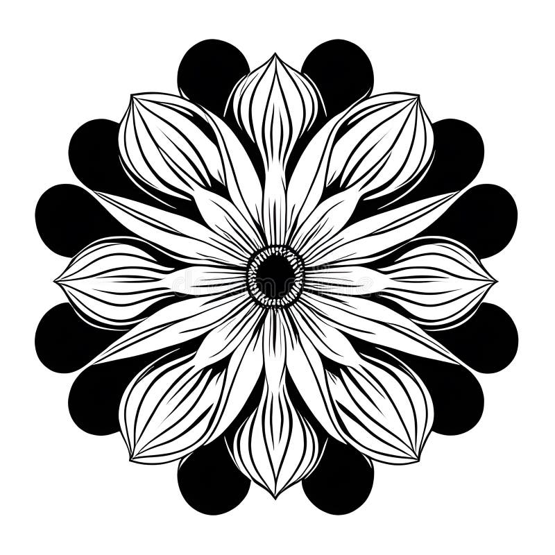 The Graphic of Flower Tattoo Vector Stock Illustration - Illustration ...