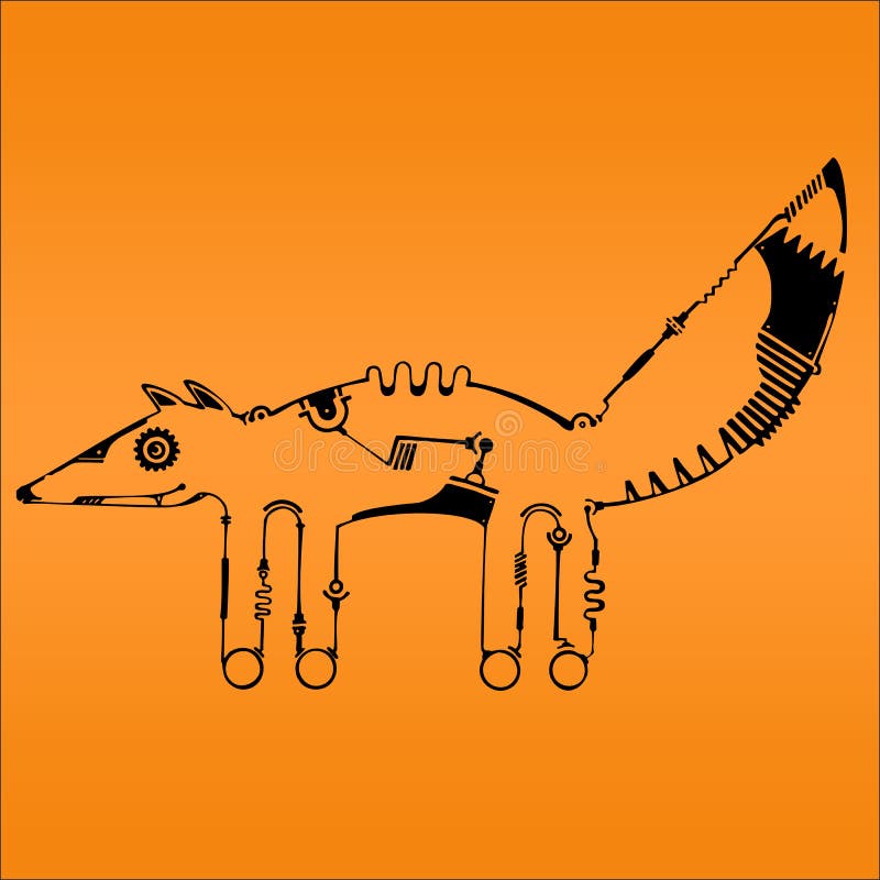 Graphic fox stock illustration. Illustration of hunt - 37020810