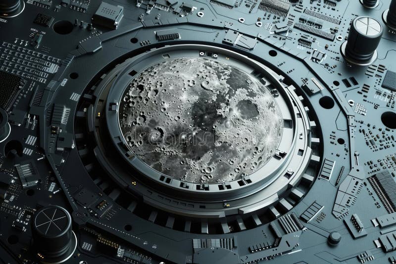 Graphic of Graphical Representation of AI Integration on a Lunarthemed ...