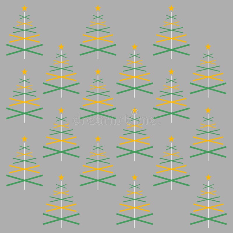 Graphic Green Gold Xmas Trees Pattern Texture Background Stock Vector ...
