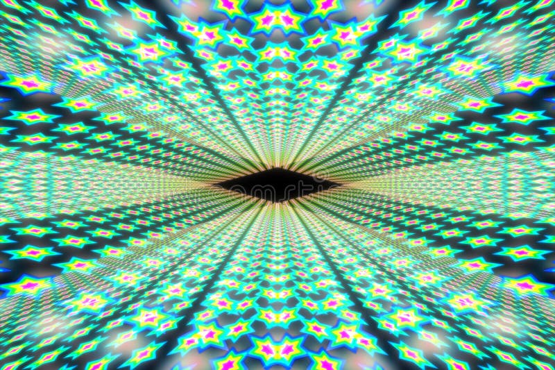 A Graphic of Hexagram Shaped Objects with a Bright Neon Glow Inside a ...