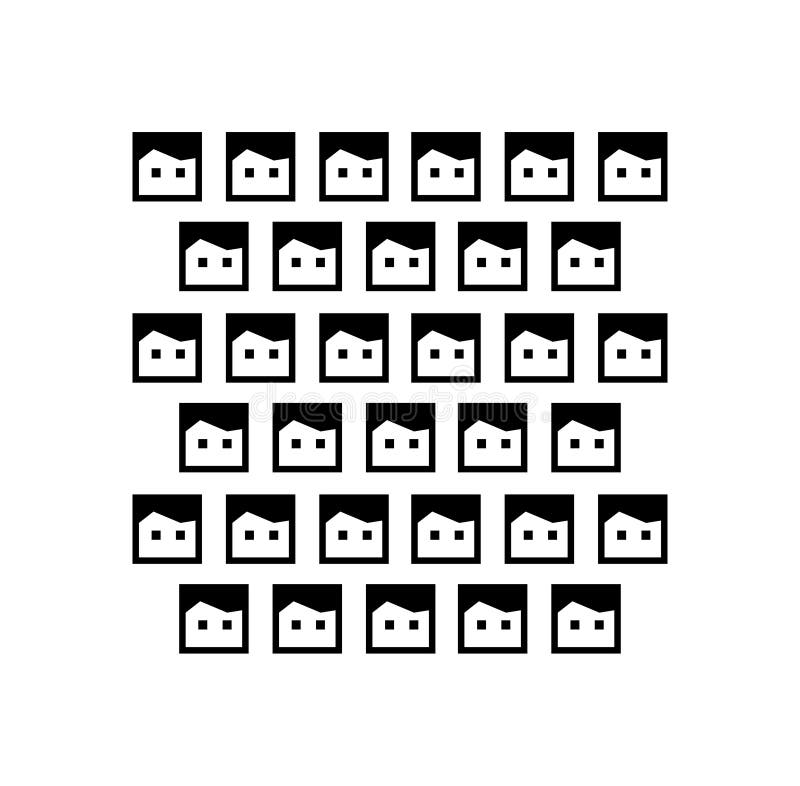 Graphic Human Faces Background. Square Boy Faces Vector Stock Vector ...