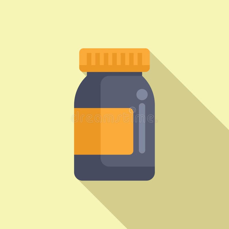 Vector Illustration of Medicine Bottle Flat Icon Stock Vector ...