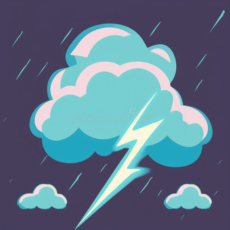 Graphic Icon of a Thundercloud Stock Illustration - Illustration of ...
