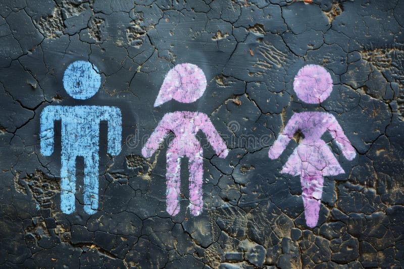 Graphic Icons of Three Genders: Male, Female, and Non-binary Stock ...