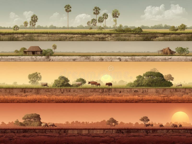 A Graphic Illustrating the Effects of Overgrazing on Landscapes Stock ...