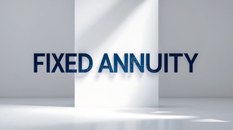 Graphic Illustrating a Fixed Annuity Concept on a Simple Background ...