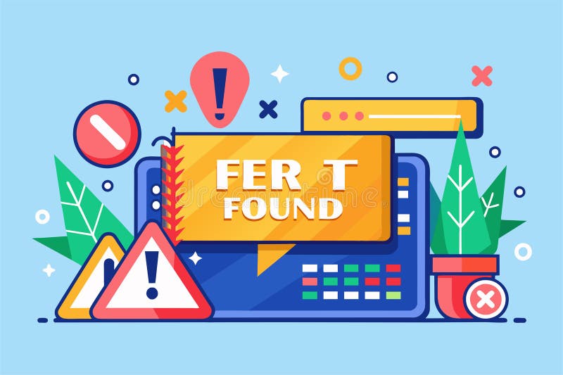 A Graphic Illustrating Web Error Notifications with a Clean Layout and ...