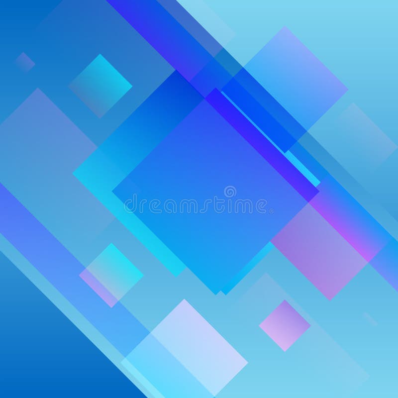 Graphic Illustration of a Blue Geometric Patterned Wallpaper - Perfect ...