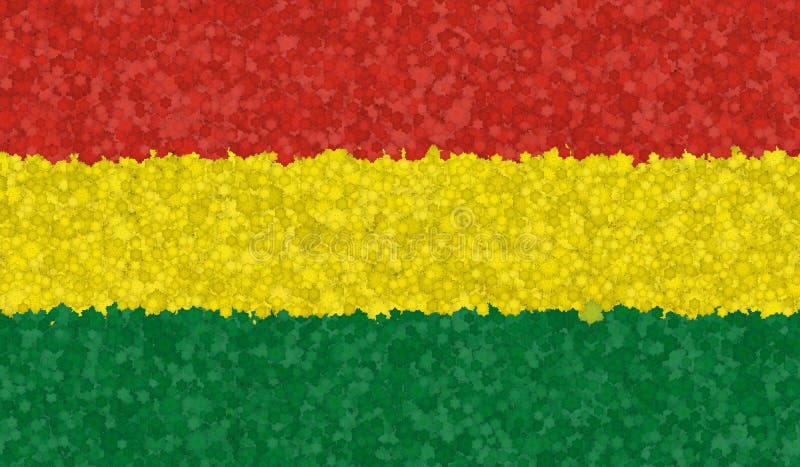 Graphic Illustration of Bolivian Flag with a Flower Pattern Stock ...