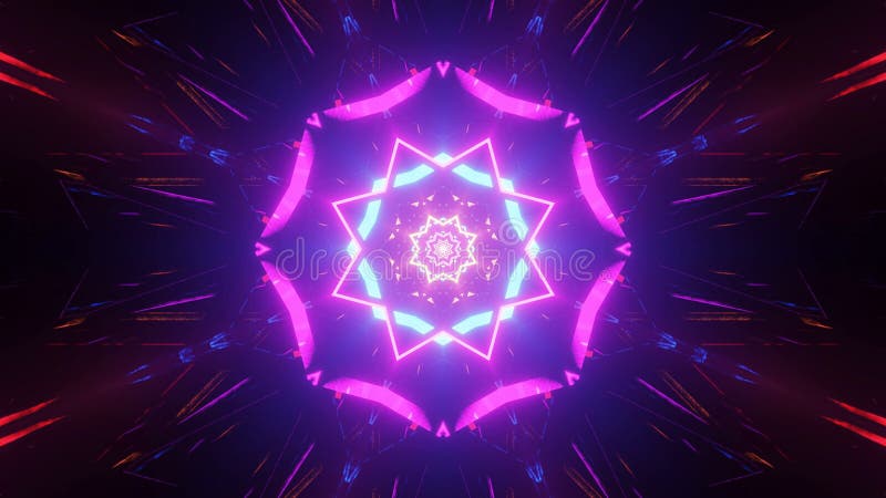 Graphic Illustration of 3D Rendered Futuristic Purple Patterns Stock ...