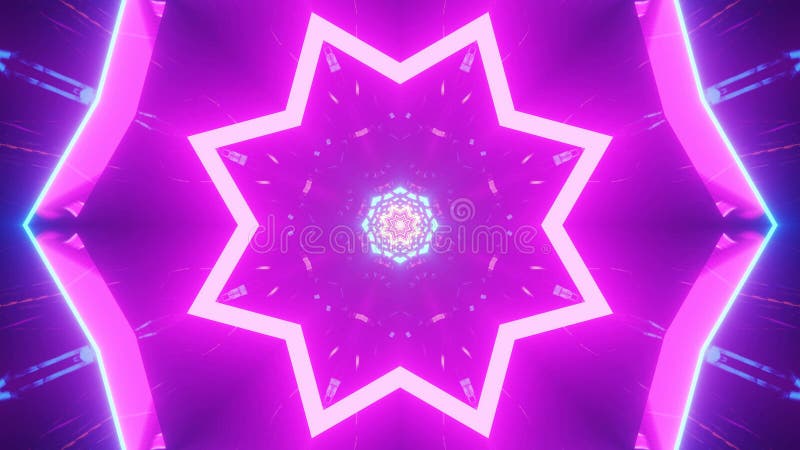 Graphic Illustration of 3D Rendered Futuristic Purple Patterns Stock ...