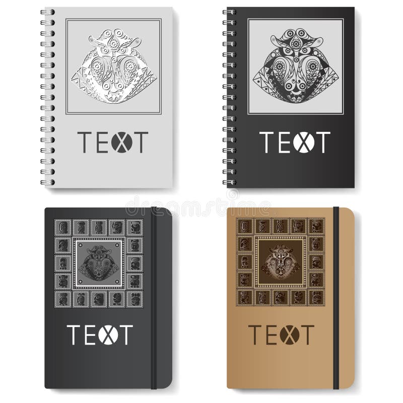 Graphic Illustration with Decorative Diaries 1 Stock Vector ...