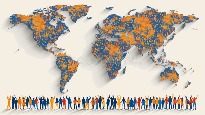 Graphic Illustration of Demographic Change Stock Illustration ...