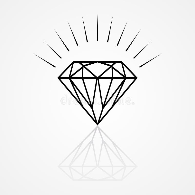 Graphic Illustration of a Diamond Stock Vector - Illustration of ...
