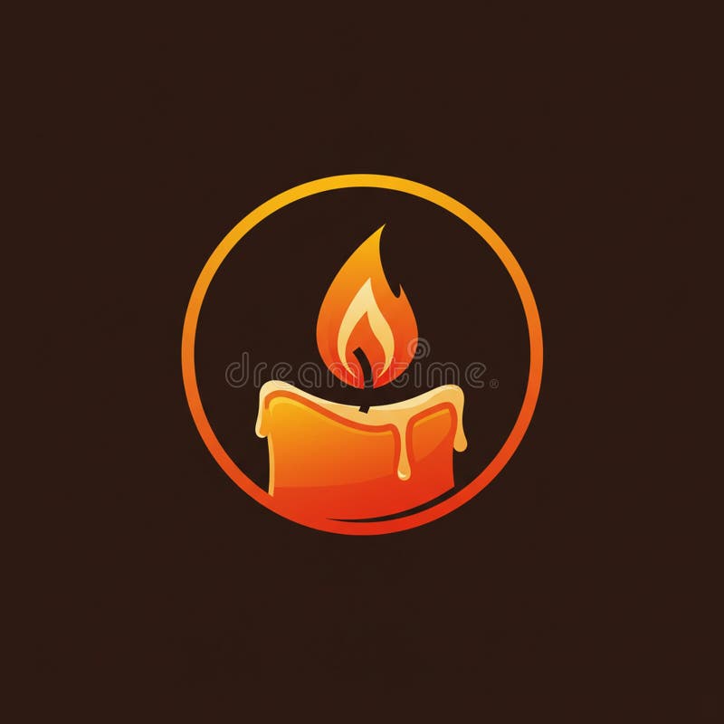 A Graphic Illustration Features a Stylized Candle with a Melting ...