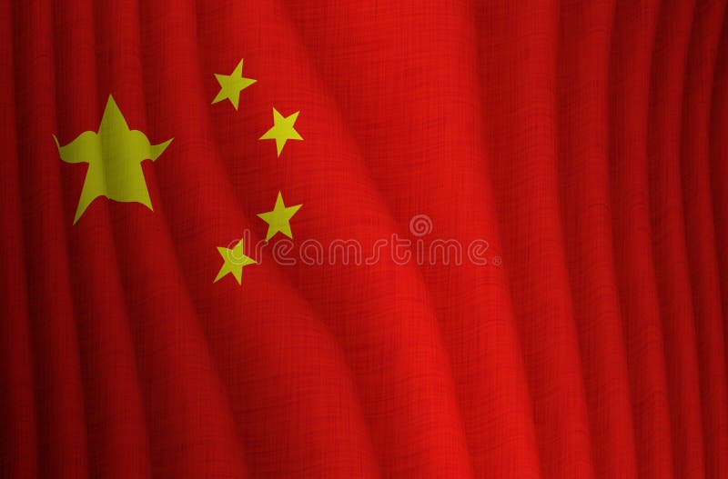 Illustration of a Flying Chinese Flag Stock Illustration - Illustration ...