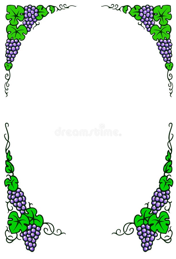 Oval Grapevine border stock image. Illustration of vines - 242641869