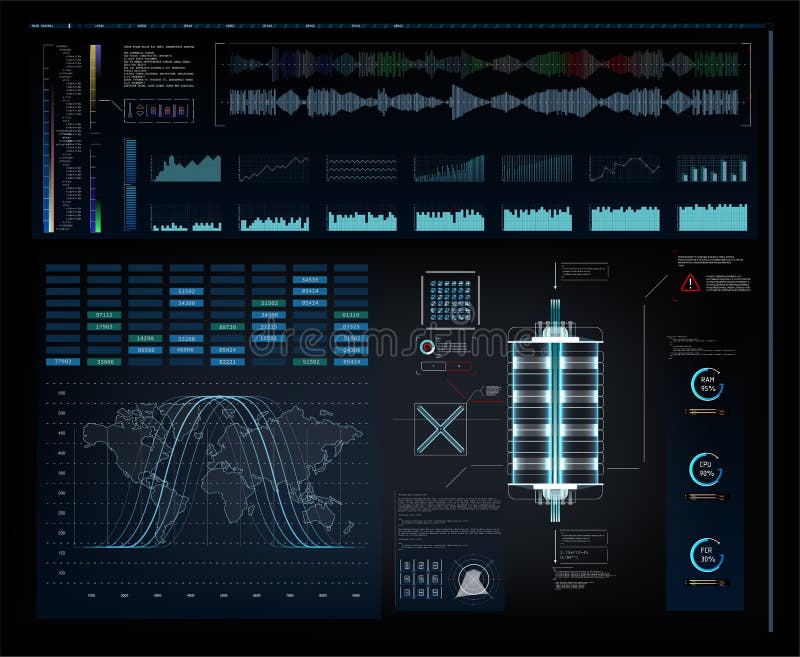 Aerospace Project Interface Stock Photo - Image of computing ...