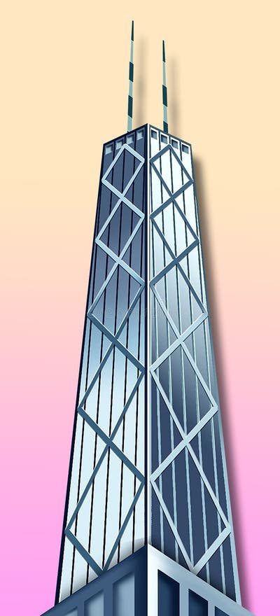 Graphic Illustration of the John Hancock Building Stock Illustration ...