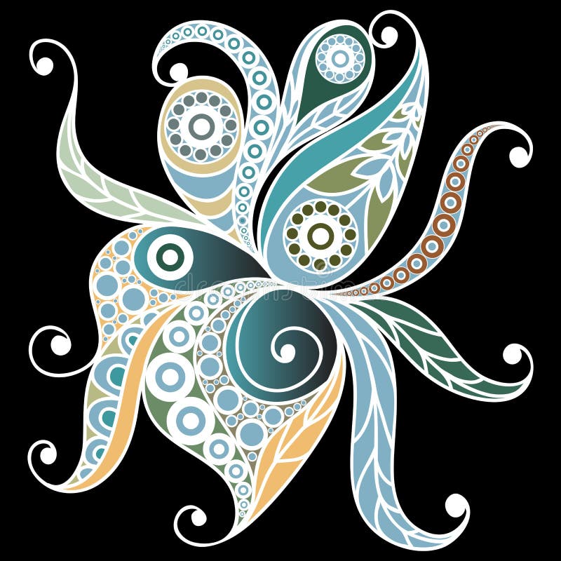 Graphic Illustration with Lacy Flower 1 Stock Vector - Illustration of ...