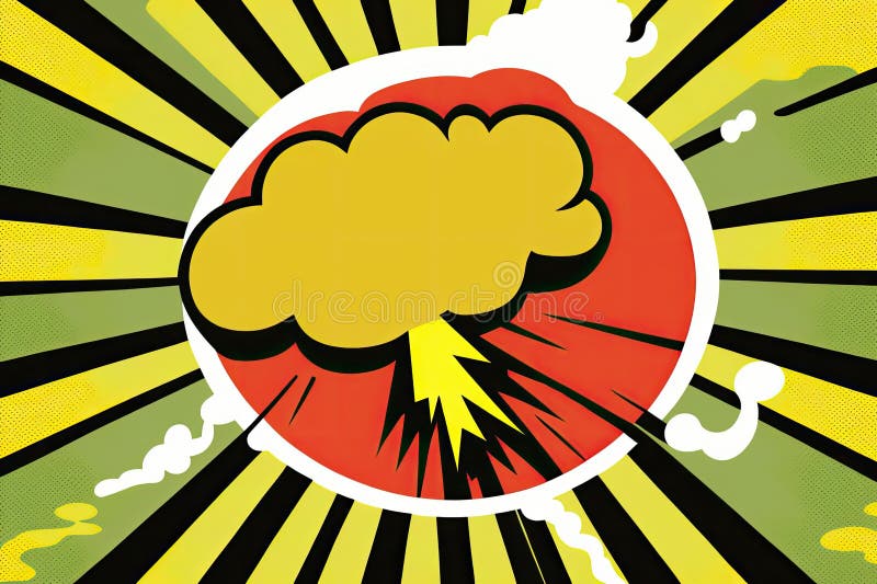 Graphic Illustration of a Nuclear Bomb Explosion Stock Illustration ...