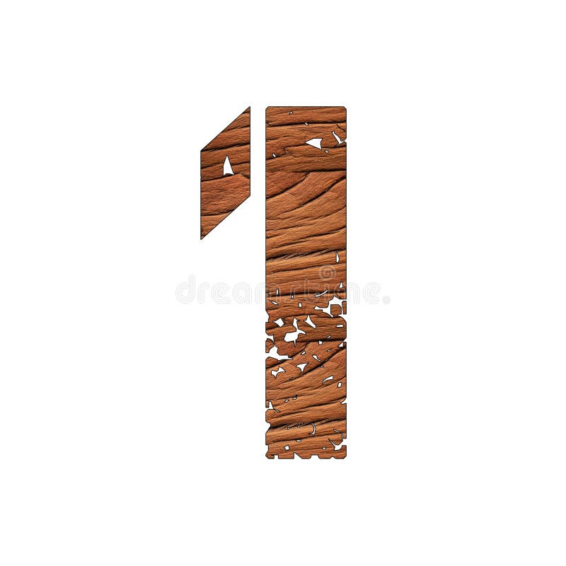 Rustic Wood Texture Graphic of Number Stock Illustration - Illustration ...