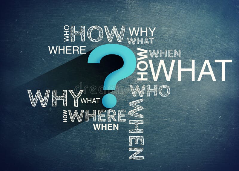 We All Have Questions. a Graphic Illustration of Questions. Stock Photo ...