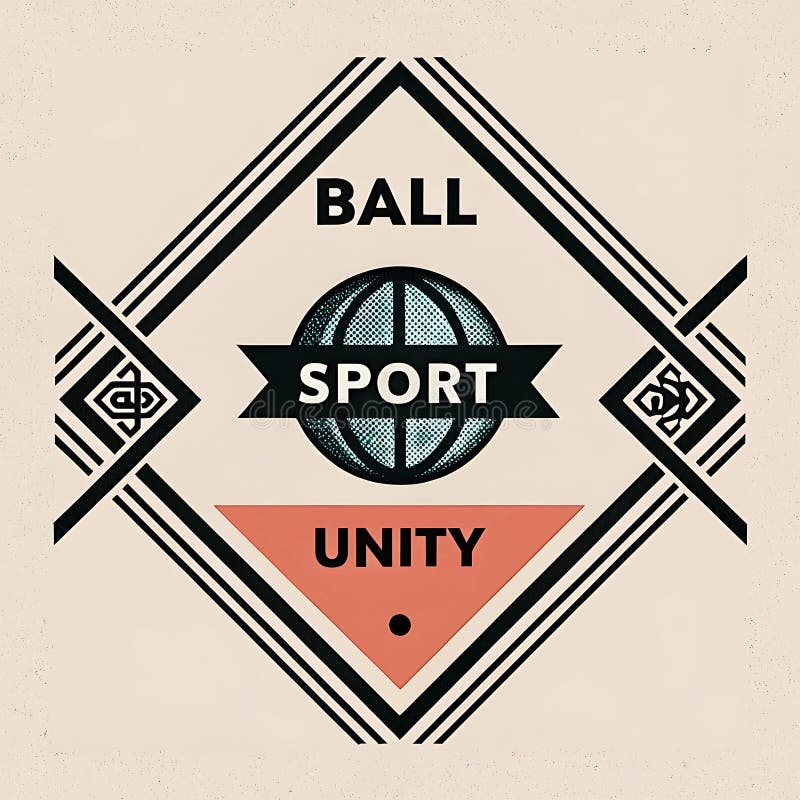 Geometric Sports Design with Motivational Message Expressing Unity and ...