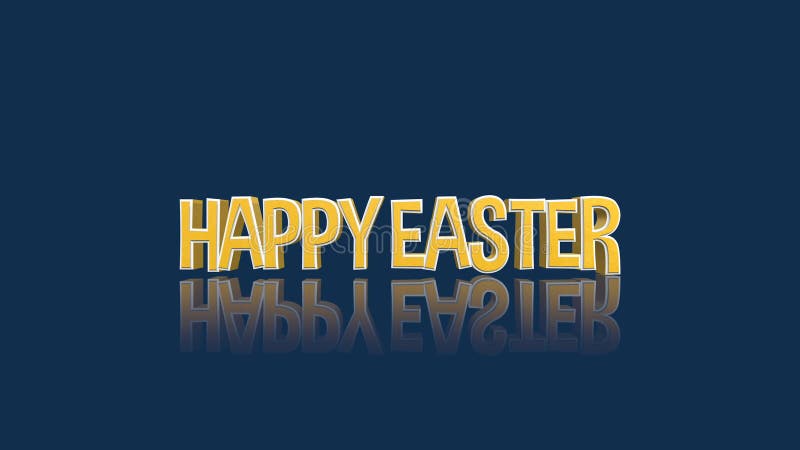 Cheerful Easter Message Yellow Happy Easter in Stylized Font on Deep ...