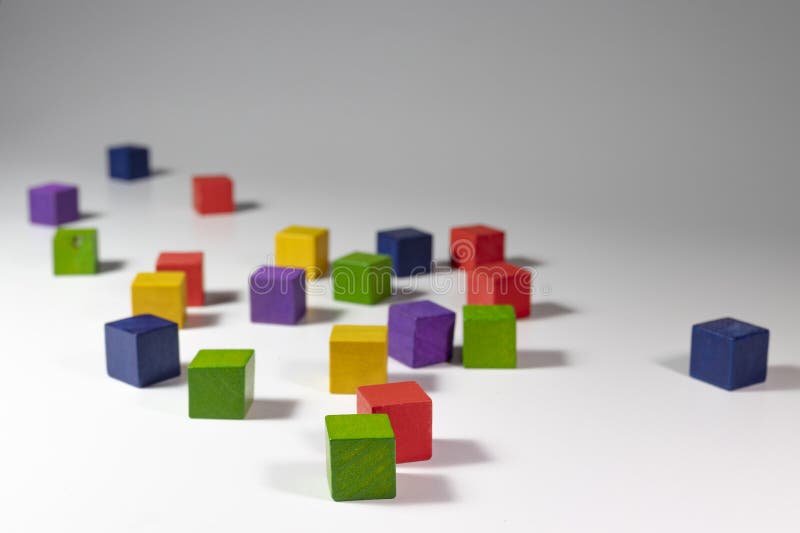 Graphic Image of Colored Cubes Isolated on White Background. Stock ...