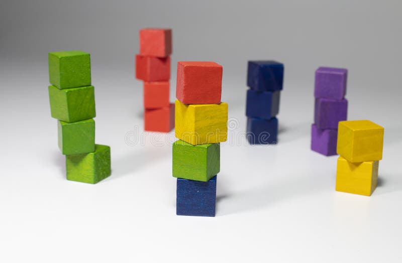 Graphic Image of Colored Cubes Isolated on White Background. Stock ... Graphic Image of Colored Cubes Isolated on White Background. Stock ...