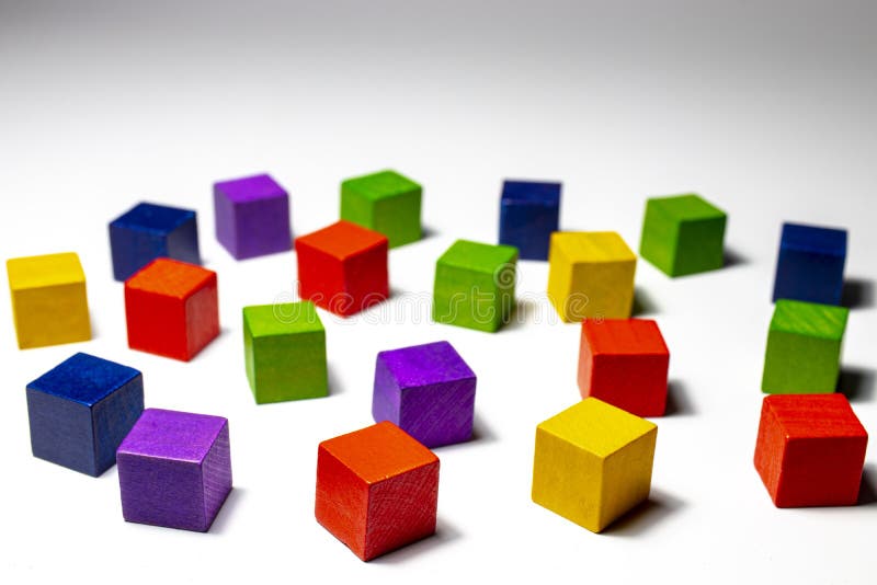 Graphic Image of Colored Cubes Isolated on White Background. Stock ... Graphic Image of Colored Cubes Isolated on White Background. Stock ...