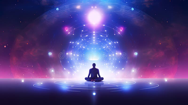 The Graphic Image Harmonizes Quantum Elements and Meditation, Creating ...
