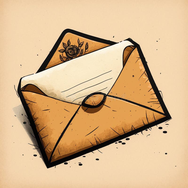 Graphic Image of a Letter in an Envelope Stock Illustration ...