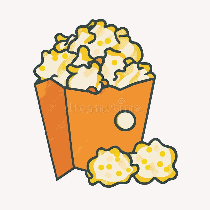 Graphic image of popcorn stock vector. Illustration of advertising ...