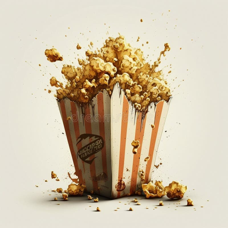 Graphic image of popcorn stock illustration. Illustration of dinner ...