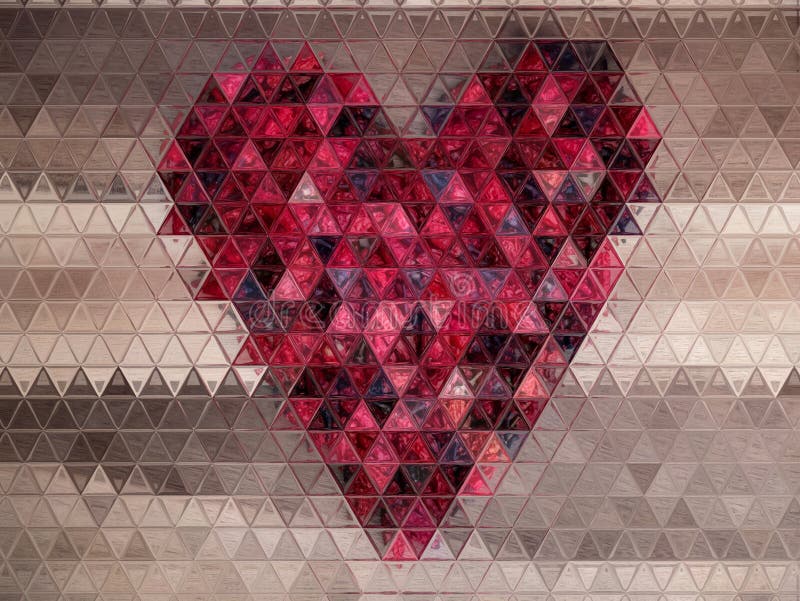 Graphic Image of Red Heart Design Abstract Stock Illustration ...