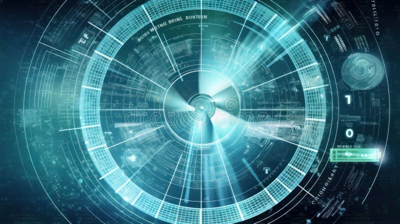 Graphic Image of Rotating Wind Generator on the Background of Energy ...