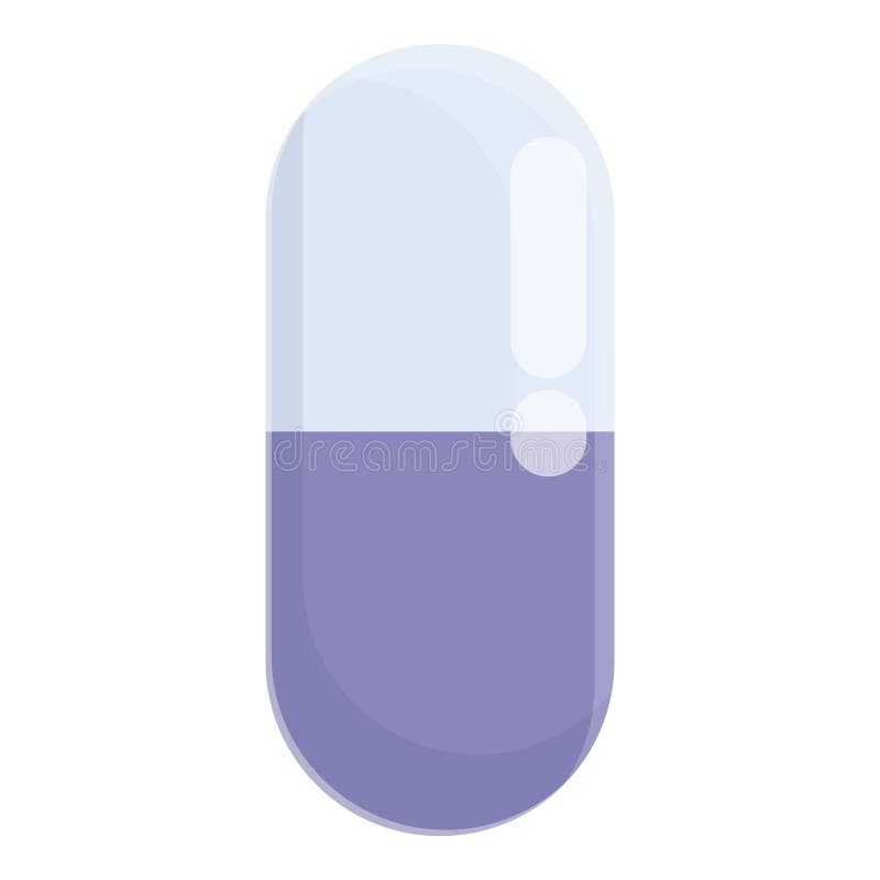 Vector Illustration of a Blue and Purple Capsule Pill Stock Vector ...