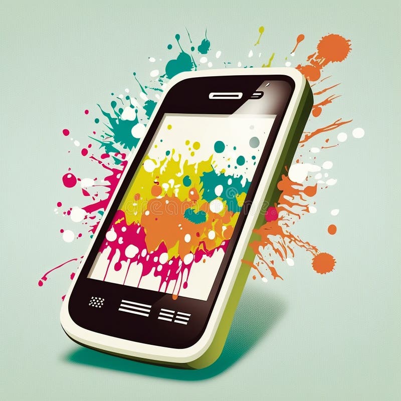 Graphic Image of a Smartphone Stock Illustration - Illustration of ...