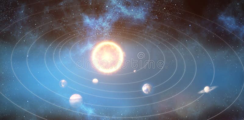 Graphic Image of Solar System 3d Stock Illustration - Illustration of ...