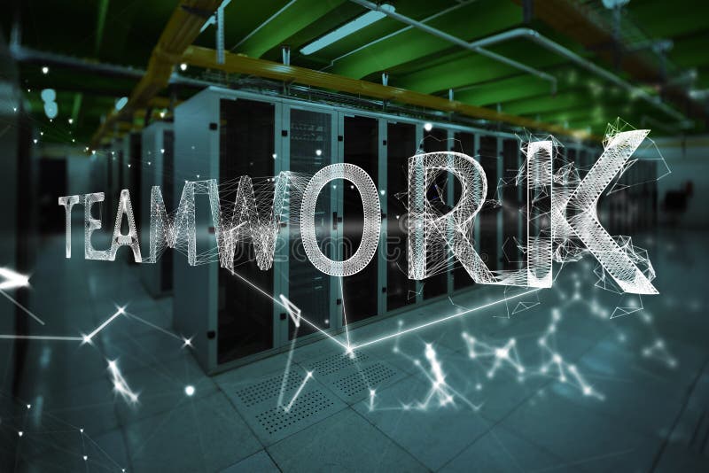 Composite Image of Graphic Image of Teamwork Text Stock Illustration ...