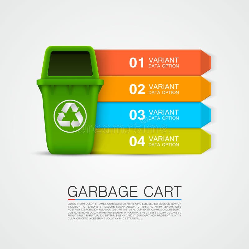 Graphic Information Ecological Trash Art. Stock Vector - Illustration ...