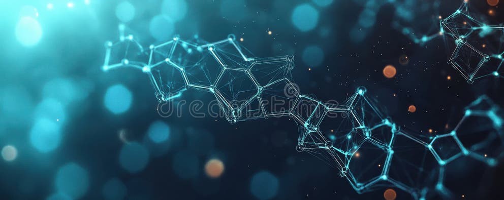 Graphic of Interconnected Hexagons on a Technological Background Stock ...