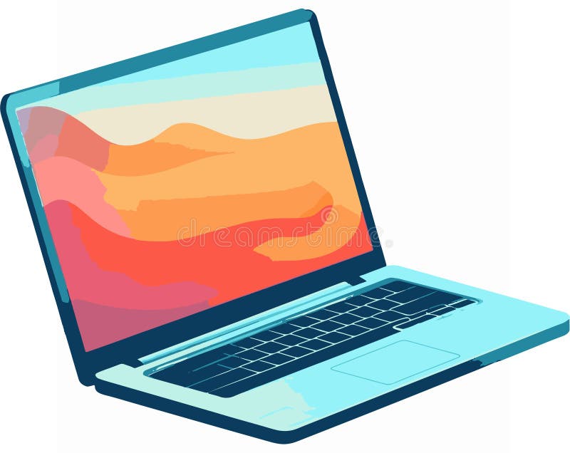 Graphic laptop icon. it stock vector. Illustration of network - 281269114
