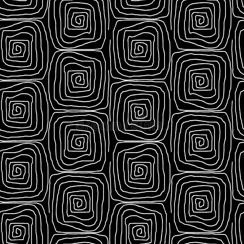 Graphic Linear Drawing Mesh Spiral Diagonal Vector Seamless Pattern ...