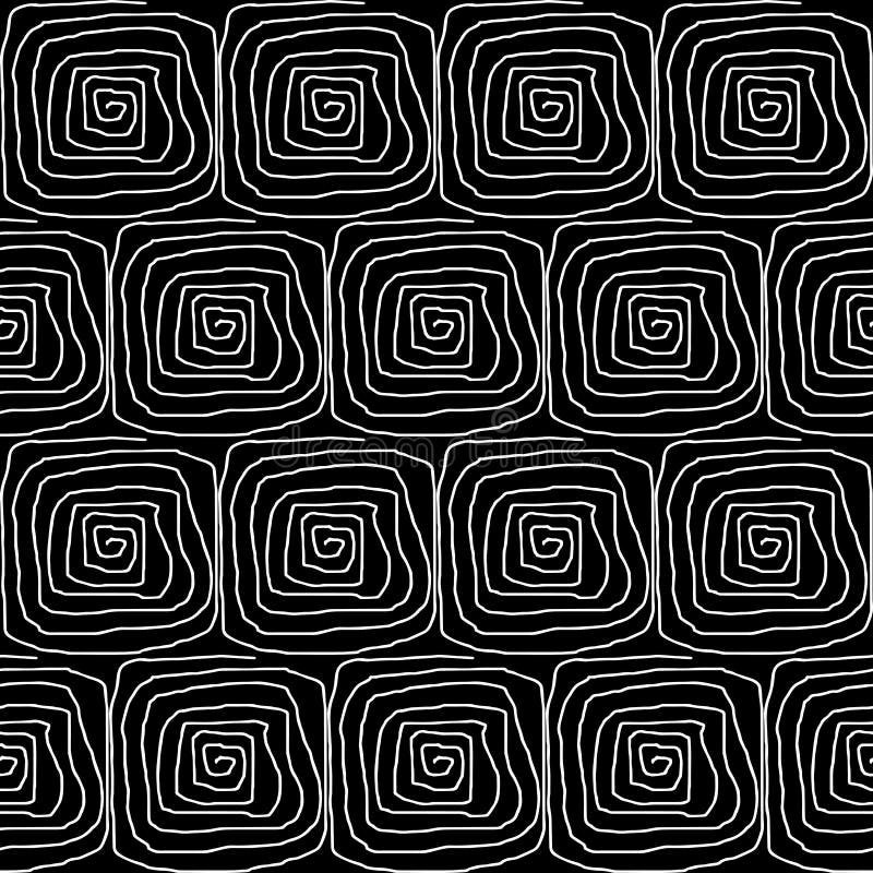Graphic Linear Drawing Mesh Spiral Diagonal Vector Seamless Pattern ...